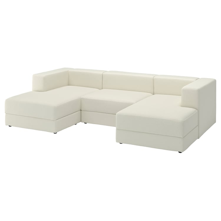 JÄTTEBO sofá 3.5 plazas+chaise longue, reposabrazos Axvall/color hueso ...
