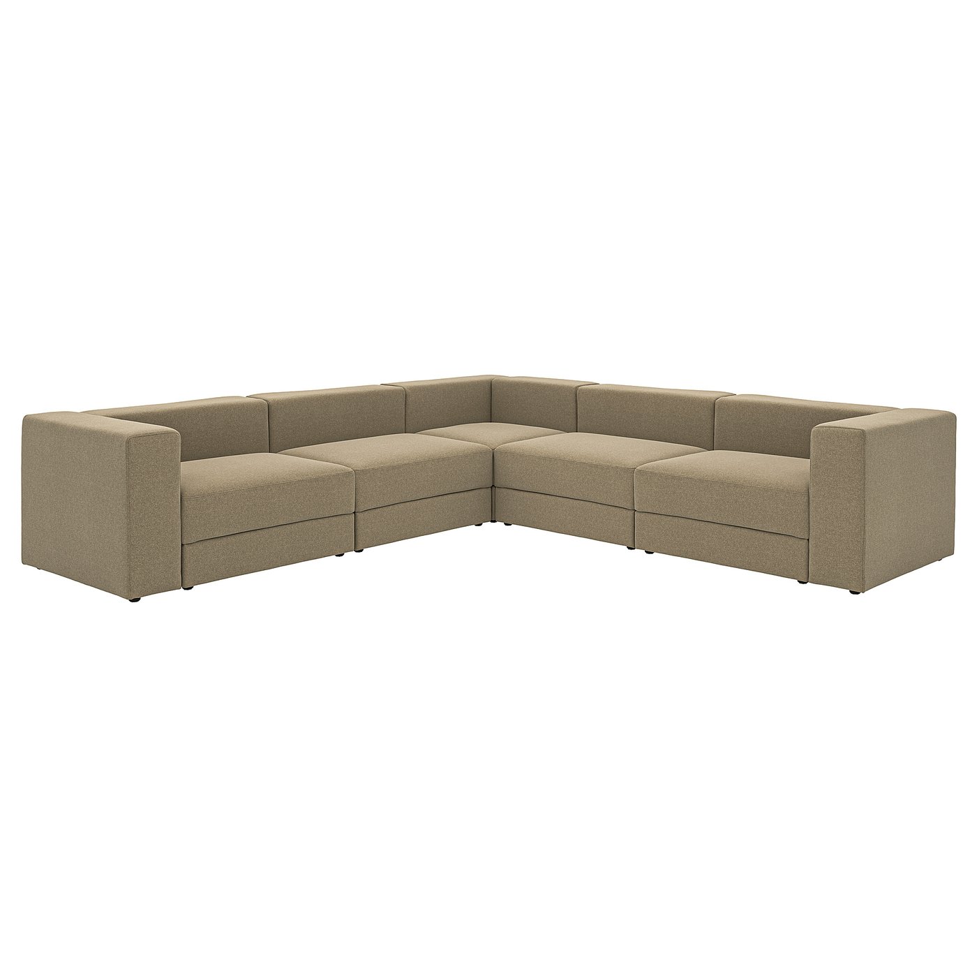 JÄTTEBO sofá esquinero modular, 6 plazas, Johanneshov marrón-beige - IKEA