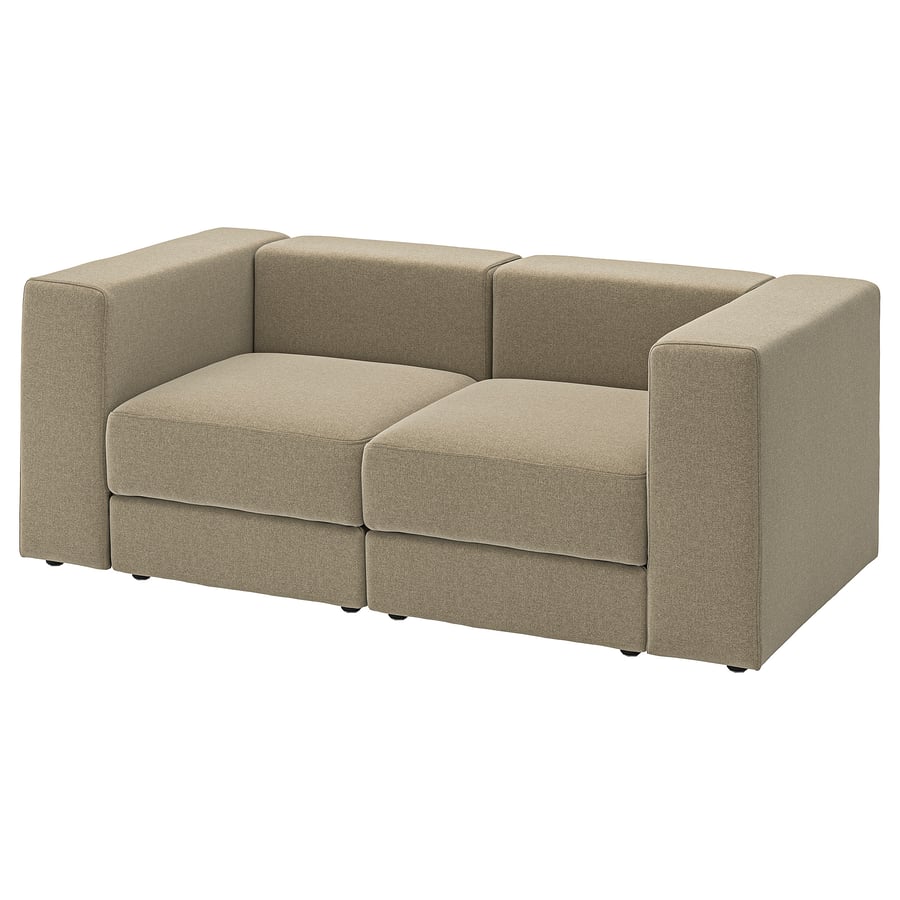 JÄTTEBO sofá modular, 2 plazas, Johanneshov marrón-beige - IKEA