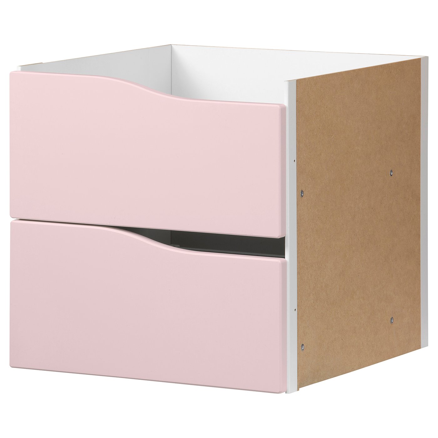 KALLAX accesorio con 2 cajones, con forma ondulada/rosado claro, 13x13 ...