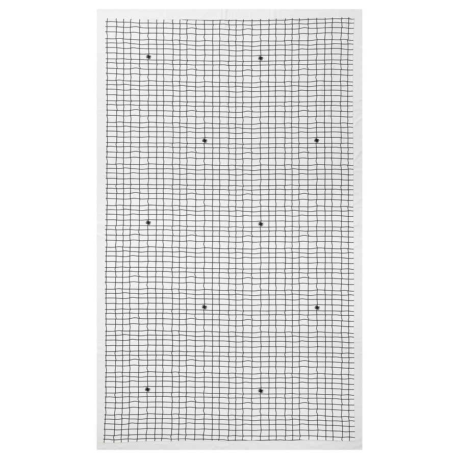 KUSTFYR mantel, blanco/negro, 57x94" - IKEA