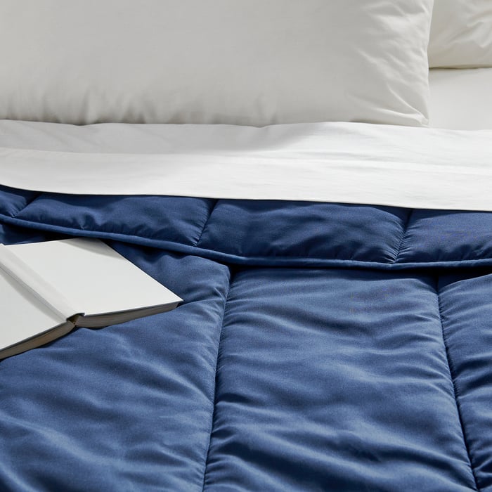 LÅSBRÄKEN edredón, azul oscuro, Tamaño full/queen - IKEA