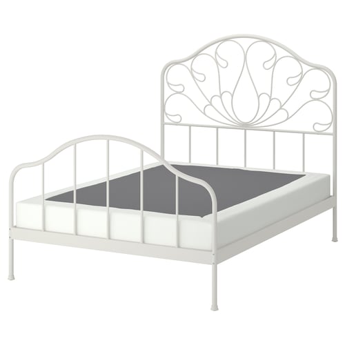 MELLGRUND base de cama, color hueso/Lyngör, Tamaño full - IKEA