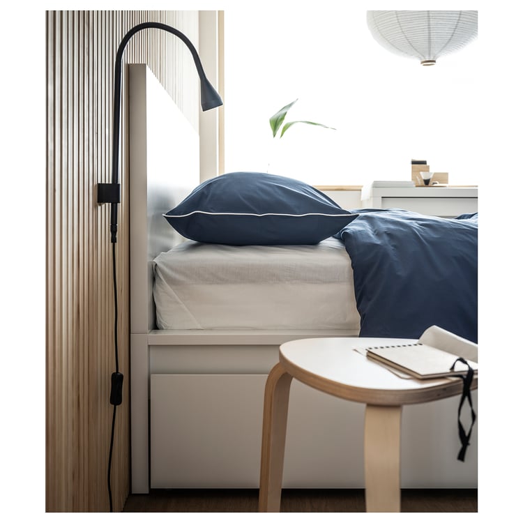 NÄVLINGE foco abrazadera/pared LED, negro - IKEA