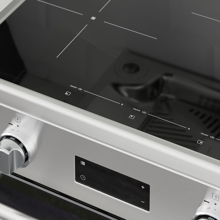 ÖRMINGE horno+estufa de inducción, acero inoxidable, 24" - IKEA