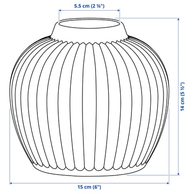 PELARBJÖRK florero, blanco, 5 ½" - IKEA
