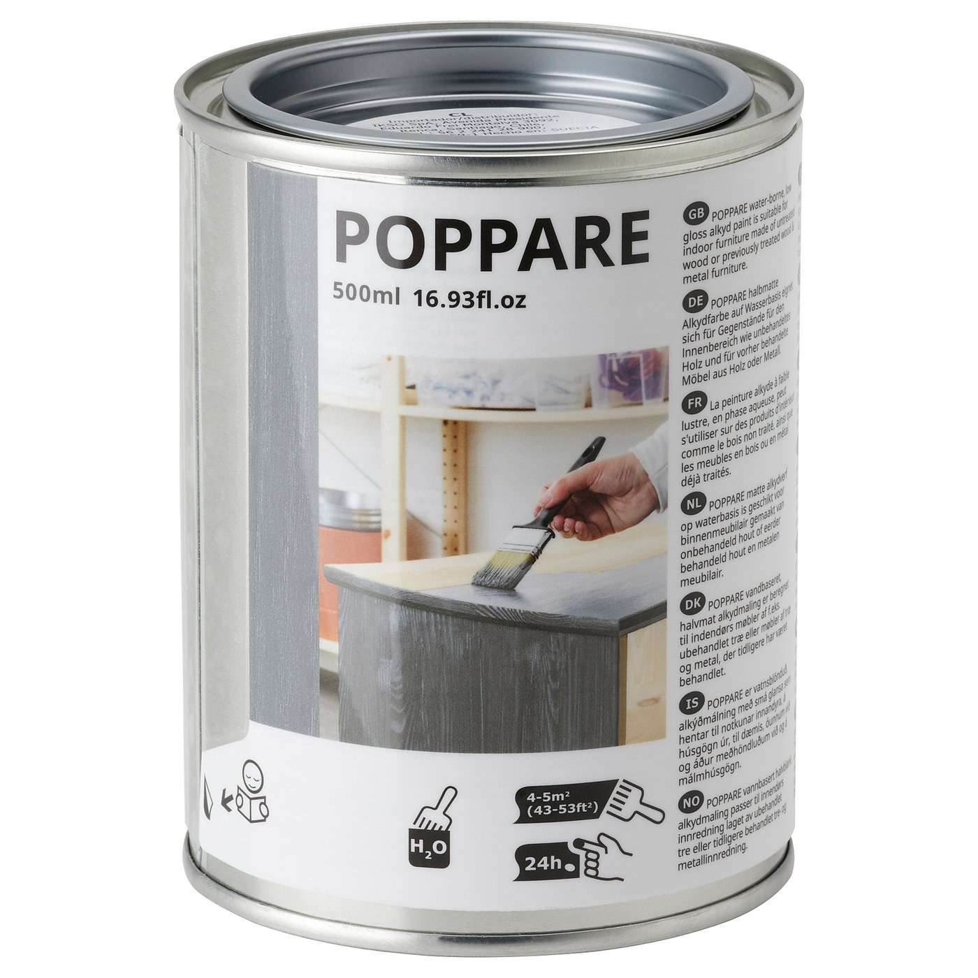POPPARE pintura, gris - IKEA