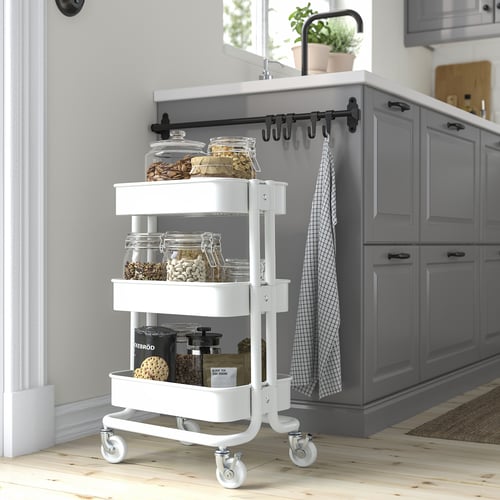 RÅSKOG carrito, blanco, 11x15x24" - IKEA