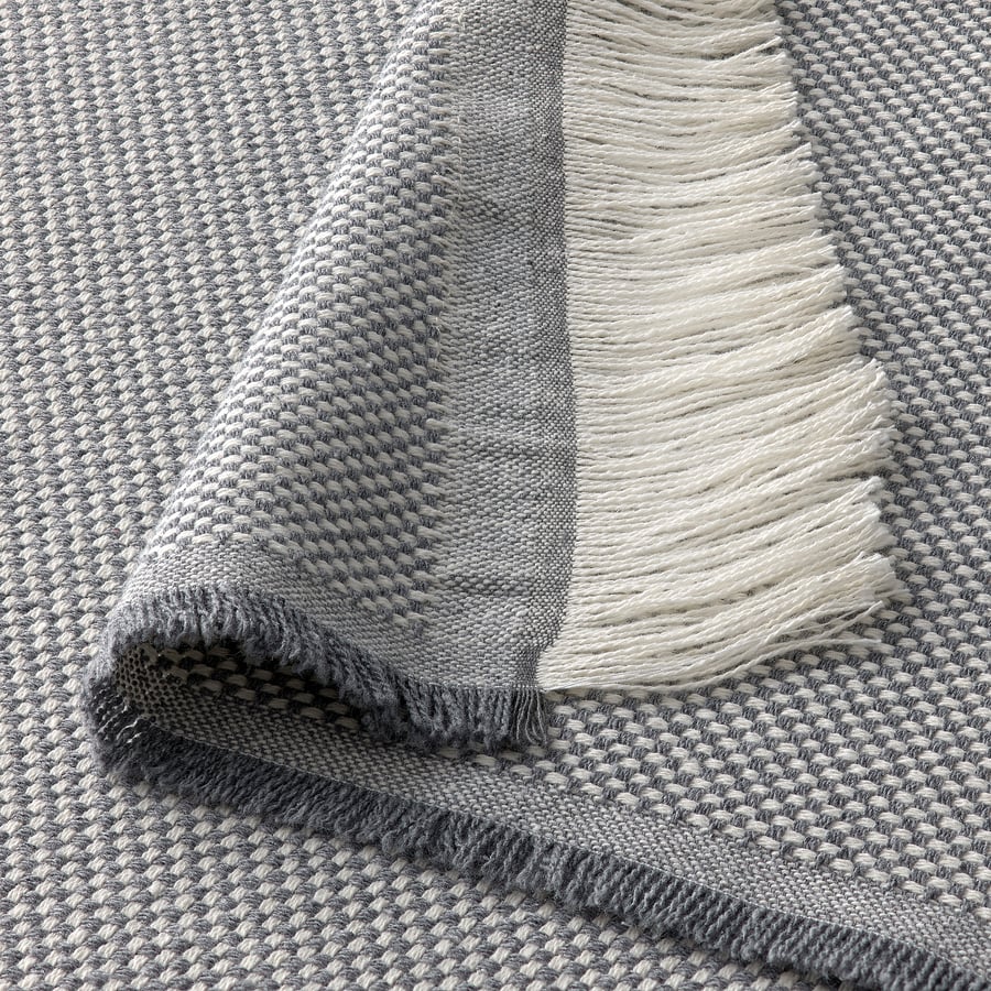 RÖNNBÄRSMAL cobija, gris/blanco, 51x67" - IKEA