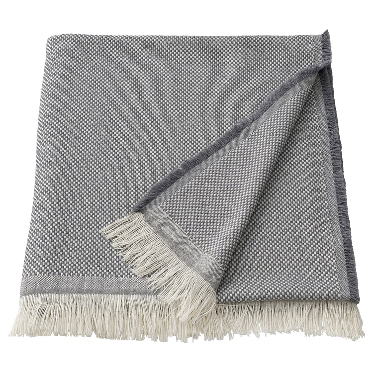 RÖNNBÄRSMAL cobija, gris/blanco, 51x67" - IKEA