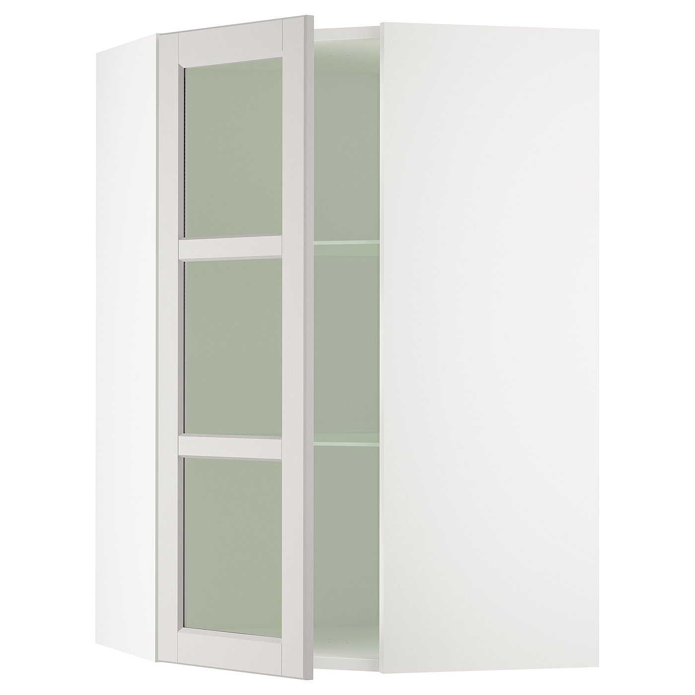 SEKTION arm prd esquina+stnt/cjn vidrio, blanco/Lerhyttan gris claro ...