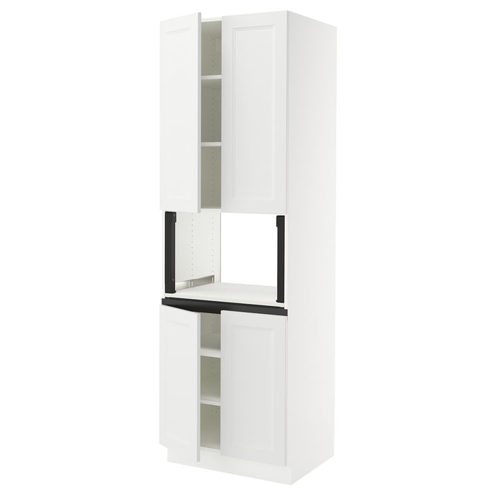 SEKTION gabinete alto microondas+4 puertas, blanco/Axstad blanco mate ...