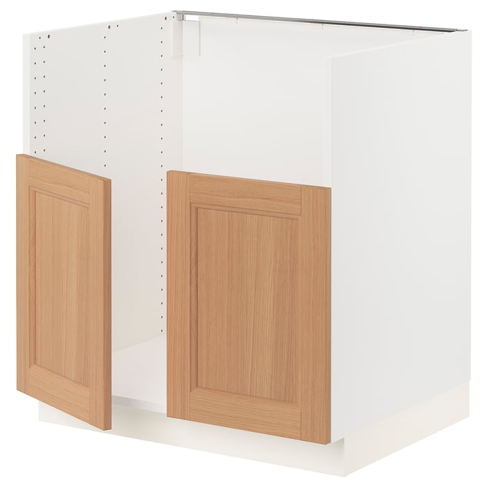 SEKTION gabinete bajo freg doble BREDSJÖN, blanco/Vedhamn roble ...